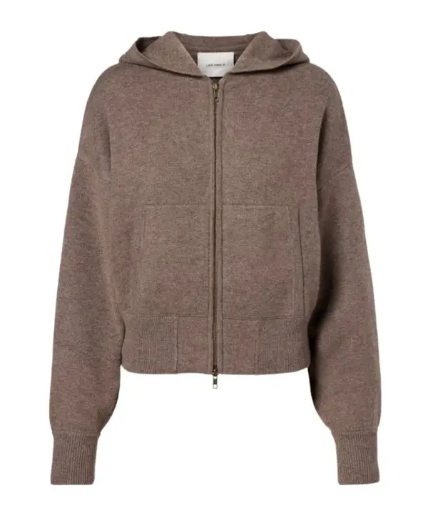 LISA YANG Lilia Cashmere Zip-up Hoodie - Brown