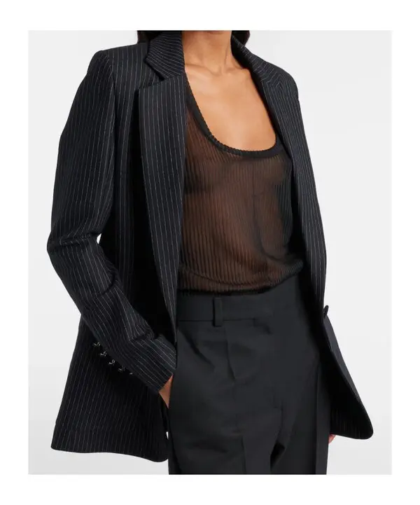 Nina Ricci Pinstripe Wool-blend Blazer