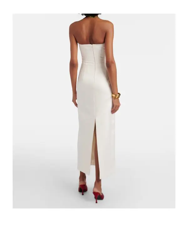 LEO Floral-appliqué Halterneck Gown