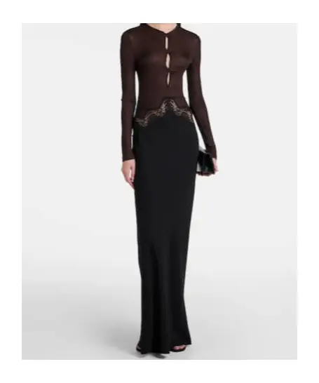 Christopher Esber Cutout Lace-trimmed Jersey Gown