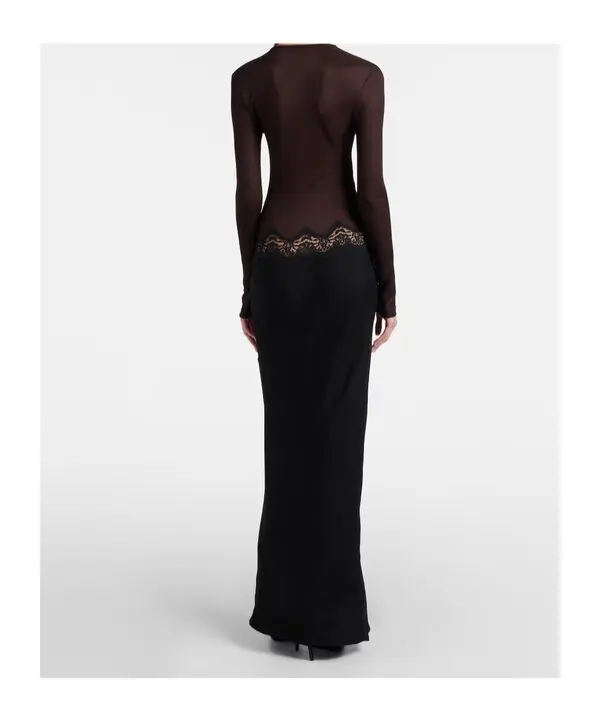 Christopher Esber Cutout Lace-trimmed Jersey Gown