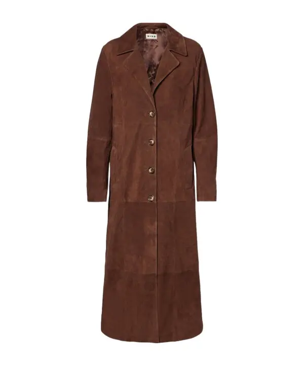 Rixo Single-breasted Long-sleeve Coat