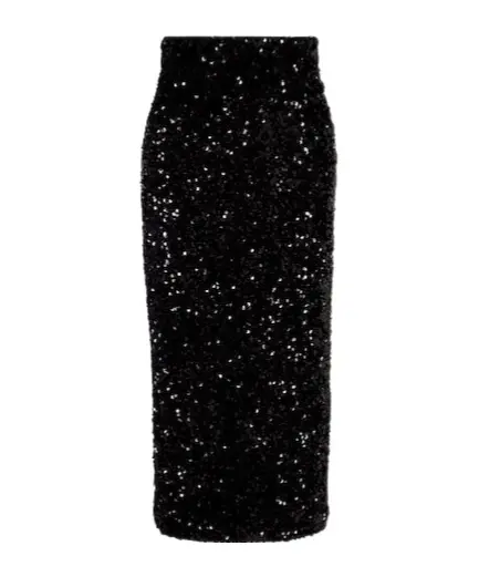 Vince Sequined Velvet Midi Skirt