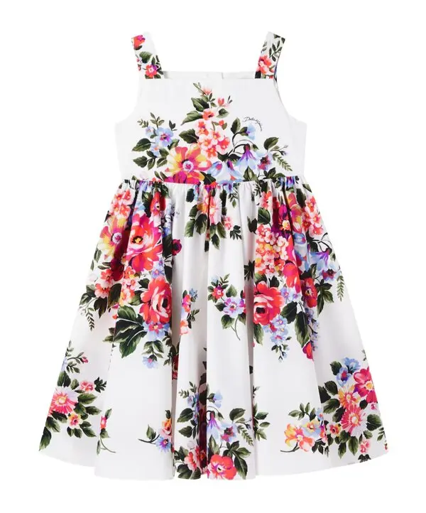 Dolce & Gabbana Floral Cotton Poplin Dress - Multi-color