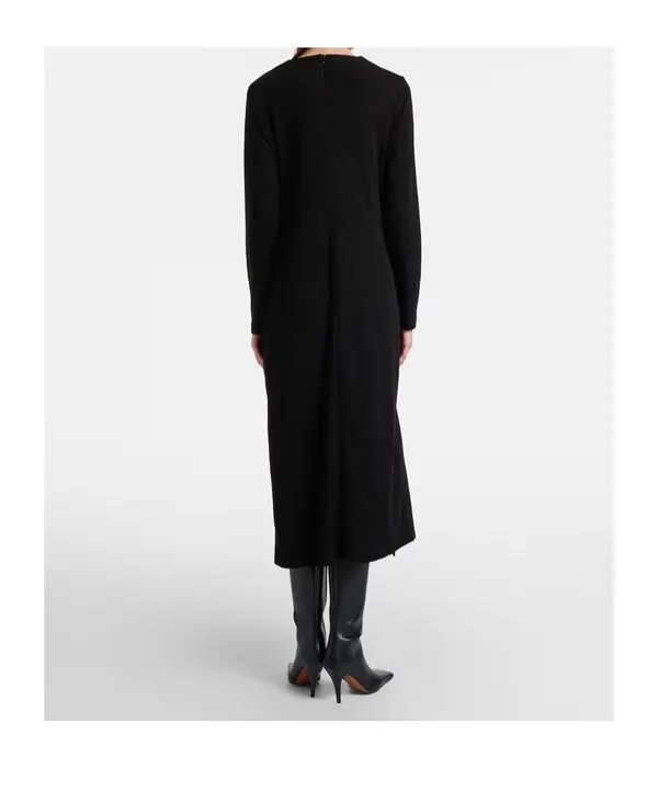 Vince Draped Wool-blend Midi Dress