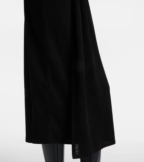 Vince Draped Wool-blend Midi Dress