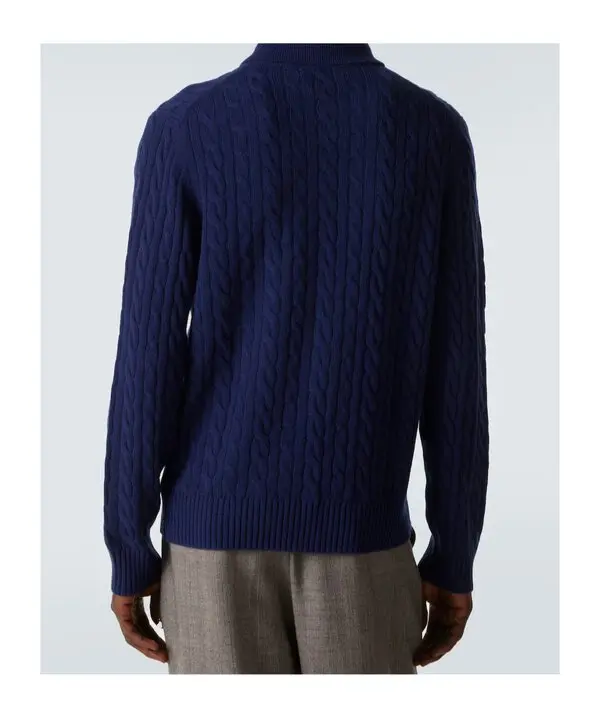 Arch4 Cable-knit Polo Sweater