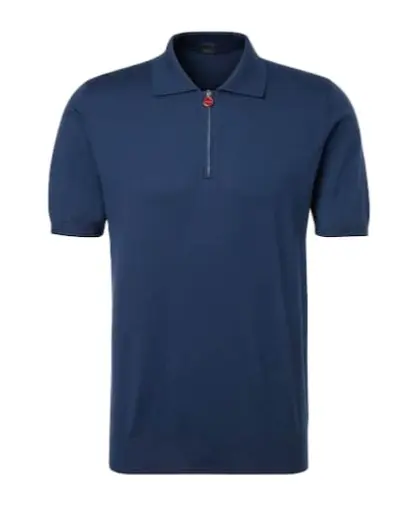 Kiton Cotton Half-zip Polo Shirt