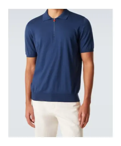 Kiton Cotton Half-zip Polo Shirt