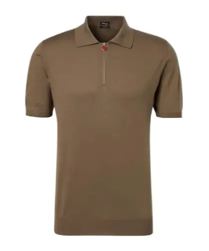 Kiton Cotton Half-zip Polo Shirt
