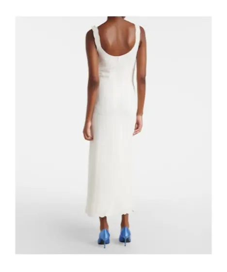 Carolina Herrera Knitted Scalloped Midi Dress
