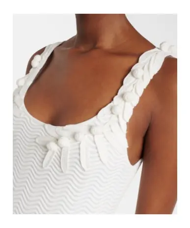 Carolina Herrera Knitted Scalloped Midi Dress