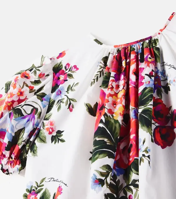 Dolce & Gabbana Floral Cotton Poplin Dress