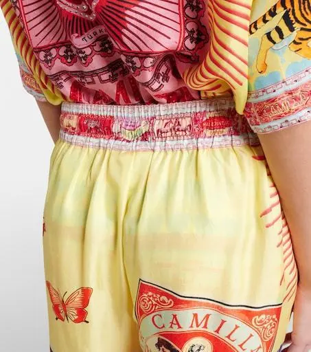 Camilla Printed Silk Wide-leg Pants