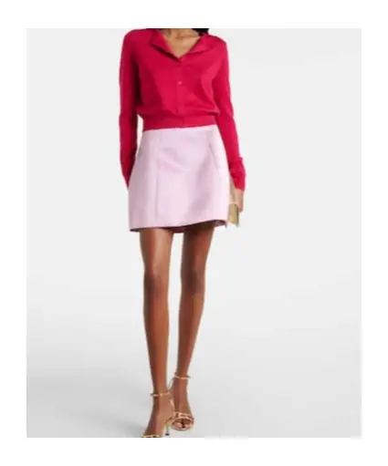 Carolina Herrera Cropped Silk And Cotton Cardigan - Red
