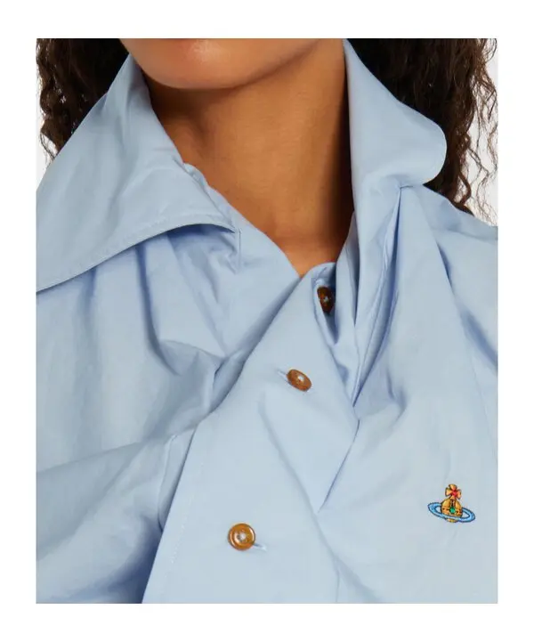 VIVIENNE WESTWOOD Orb Embroidered Cotton Poplin Shirt