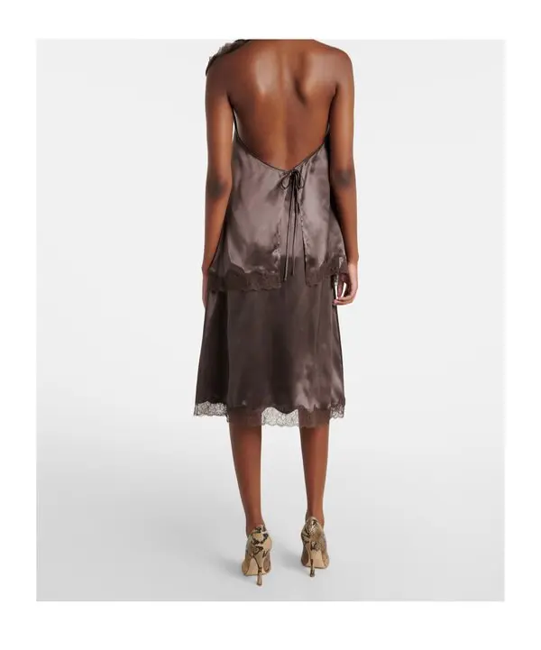 Magda Butrym Lace-trimmed Midi Skirt