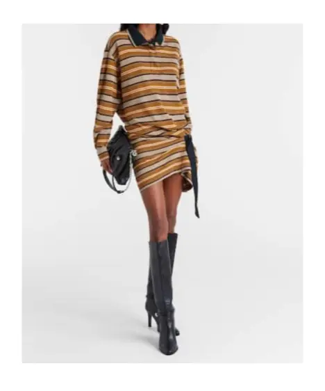 Isabel Marant Étoile Isea Striped Cotton Piqué Polo Dress