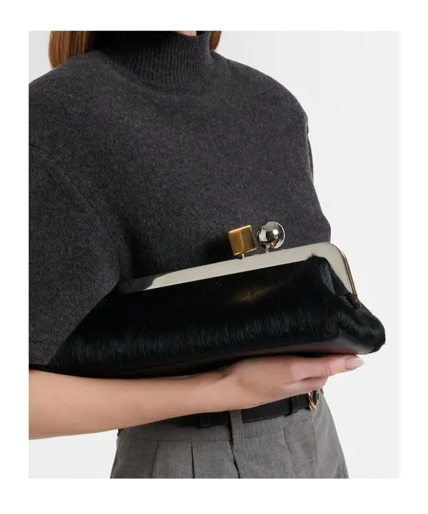 Jacquemus Salon Calf Hair Shoulder Bag