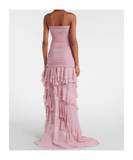 Blumarine Asymmetrical Ruffled Gown