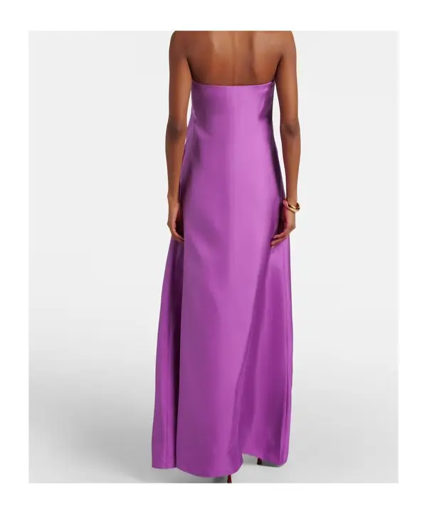 Christopher Esber Strapless Silk Maxi Gown