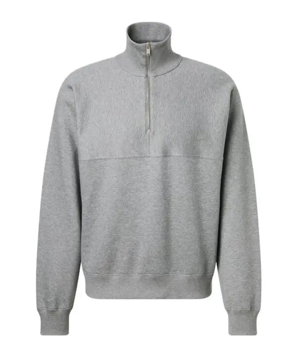 JIL SANDER Cotton Terry Half-zip Sweatshirt