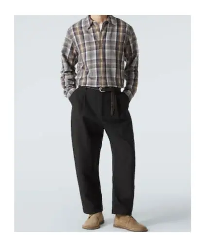 Studio Nicholson Tuck Cotton-blend Tapered Pants