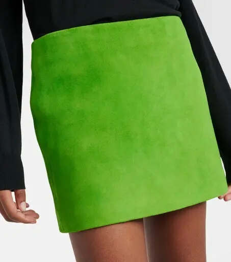 Staud Crest Suede Miniskirt