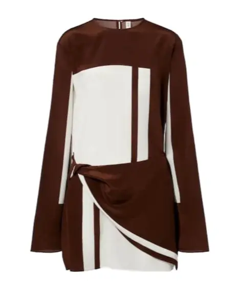 SIR. Printed Silk Satin Minidress