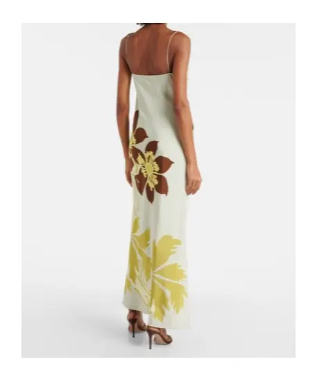 SIR. Amaia Floral Silk Crêpe Maxi Slip Dress - Nude