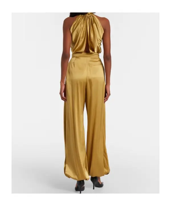 Nina Ricci Silk-blend Satin Wide-leg Pants