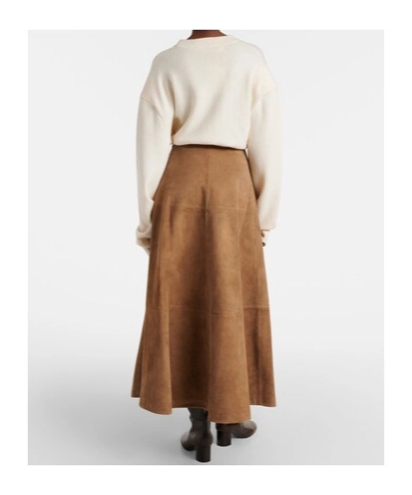 Altuzarra Varda Suede Midi Skirt