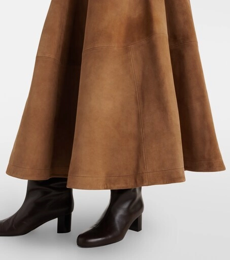 Altuzarra Varda Suede Midi Skirt