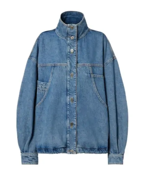 Attico Oversized Denim Bomber Jacket