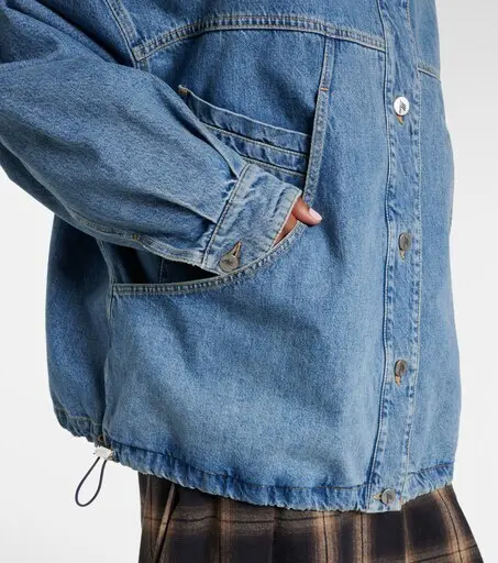 Attico Oversized Denim Bomber Jacket