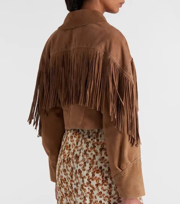 Rixo Fishtail Embellished Leather Jacket