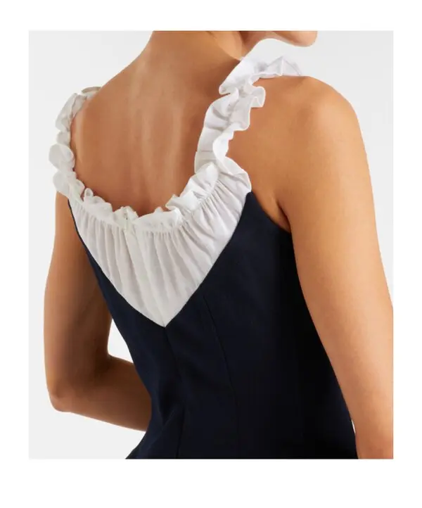 SHUSHU/TONG Ruffled Wool And Silk Minidress