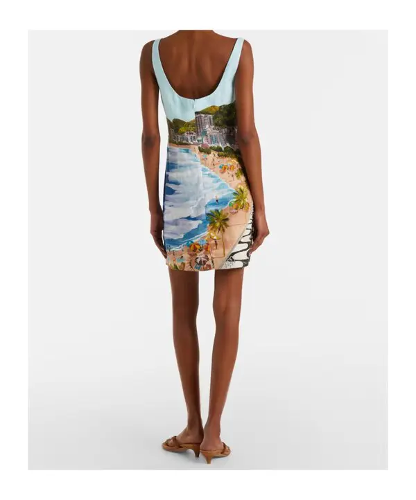 Farm Rio Printed Linen Minidress