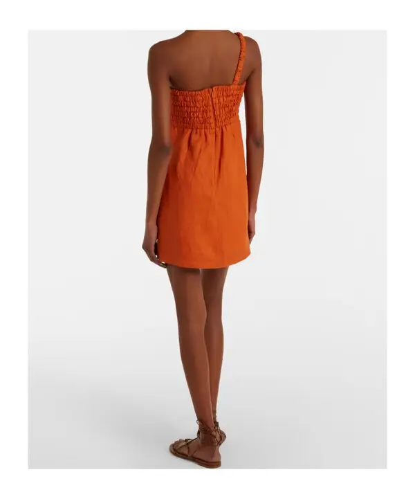 Farm Rio Floral-appliqué Linen Mindress