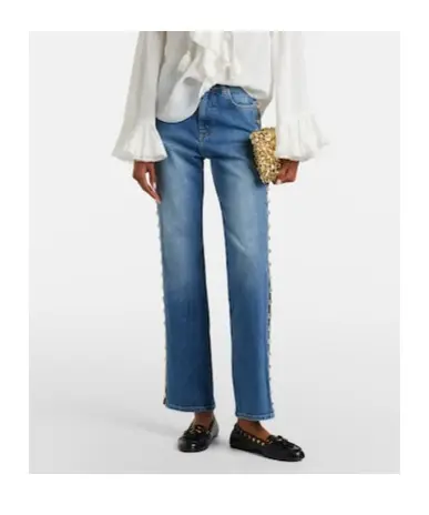 Simkhai Amelia Studded Straight Jeans