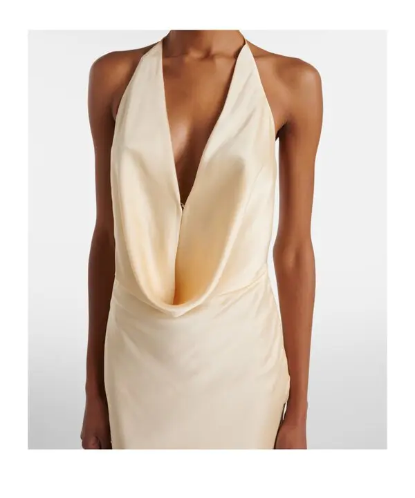 ROTATE BY BIRGER CHRISTENSEN Draped Chiffon Maxi Dress