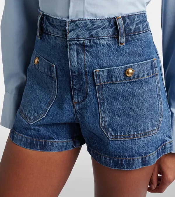 FRAME Cruise High-rise Denim Shorts