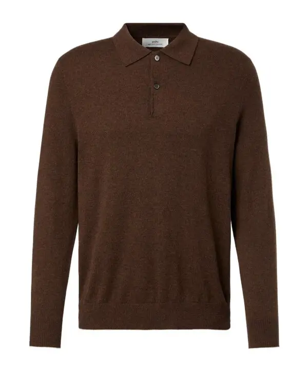 Arch4 Long-sleeved Knitted Polo Shirt