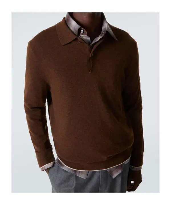 Arch4 Long-sleeved Knitted Polo Shirt