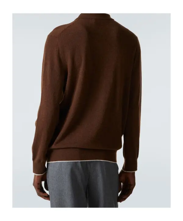 Arch4 Long-sleeved Knitted Polo Shirt