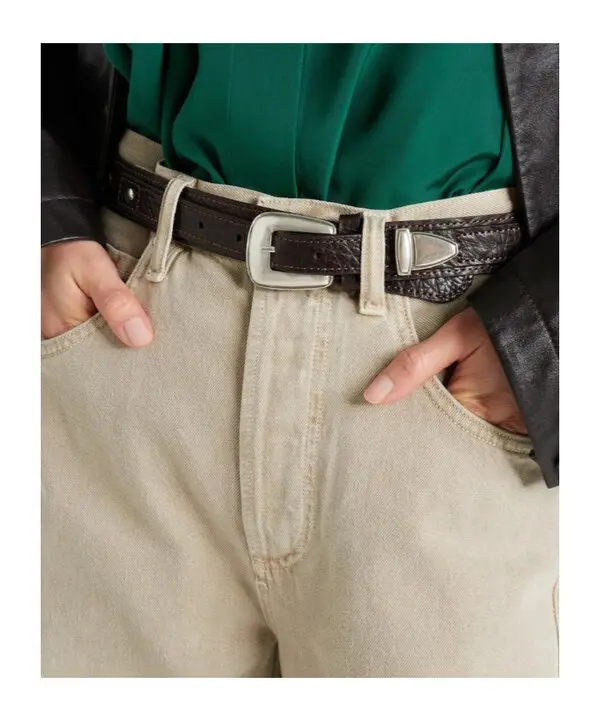 LEMAIRE Studded Leather Belt