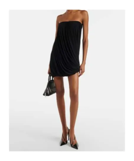 Norma Kamali Strapless Jersey Minidress