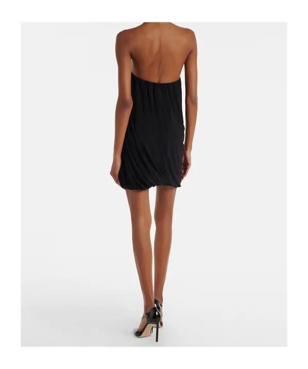 Norma Kamali Strapless Jersey Minidress