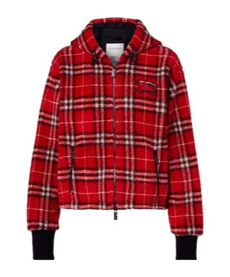 Burberry Checked Hooded Jacket