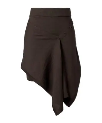 LEMAIRE Asymmetric Wool-blend Miniskirt